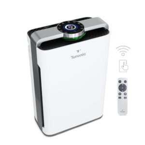 turonic ph950 - hepa air purifiers for home w/humidifier, large room air cleaner, 8-stage purification w/true hepa 13 filter, uv-a light & ionizer, smart auto mode, wi-fi control. (renewed)