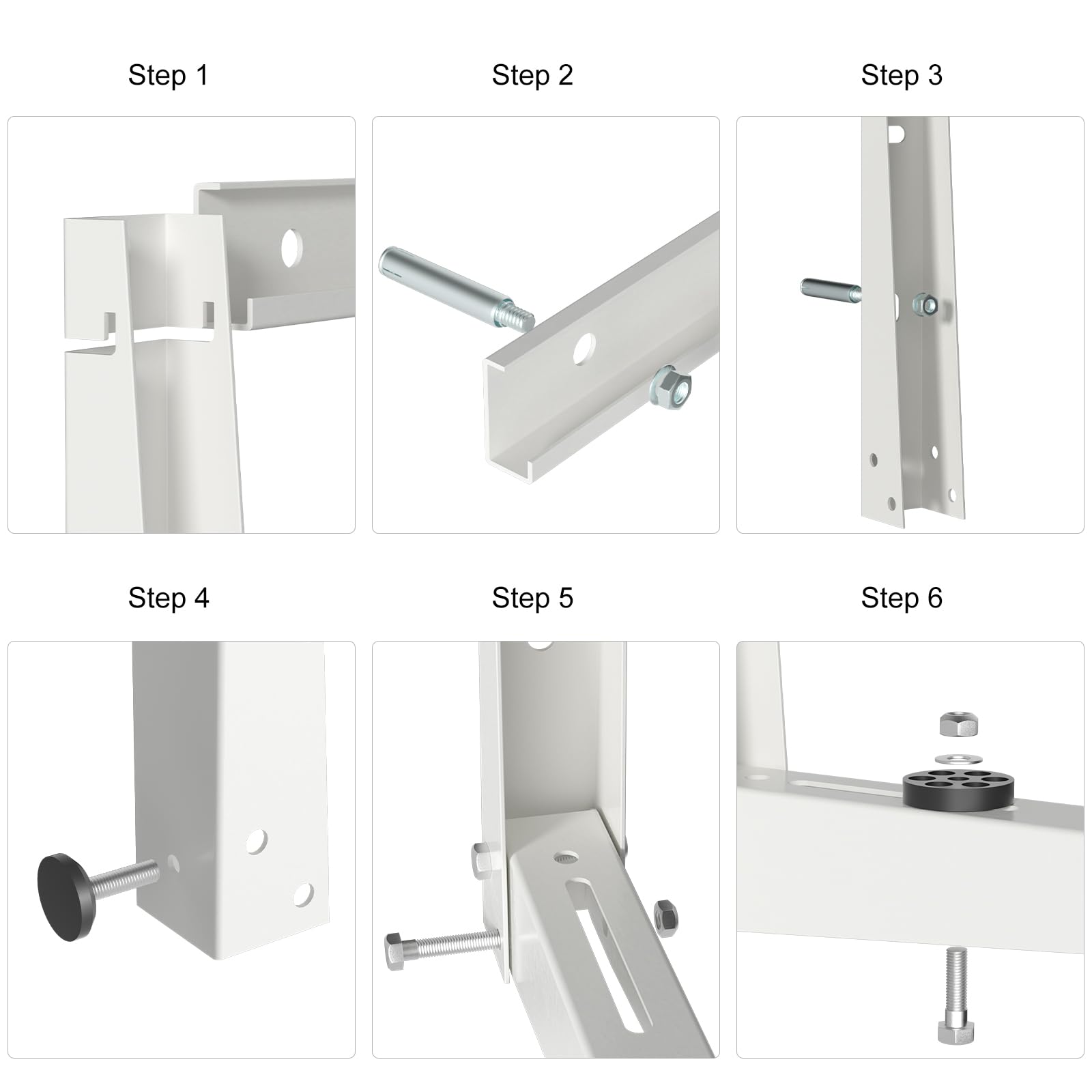 Outdoor Wall Mounting Bracket for Ductless Mini Split Air Conditioners Heat Pump Systems Support Up to 330lbs Universal 7000-18000 BTU