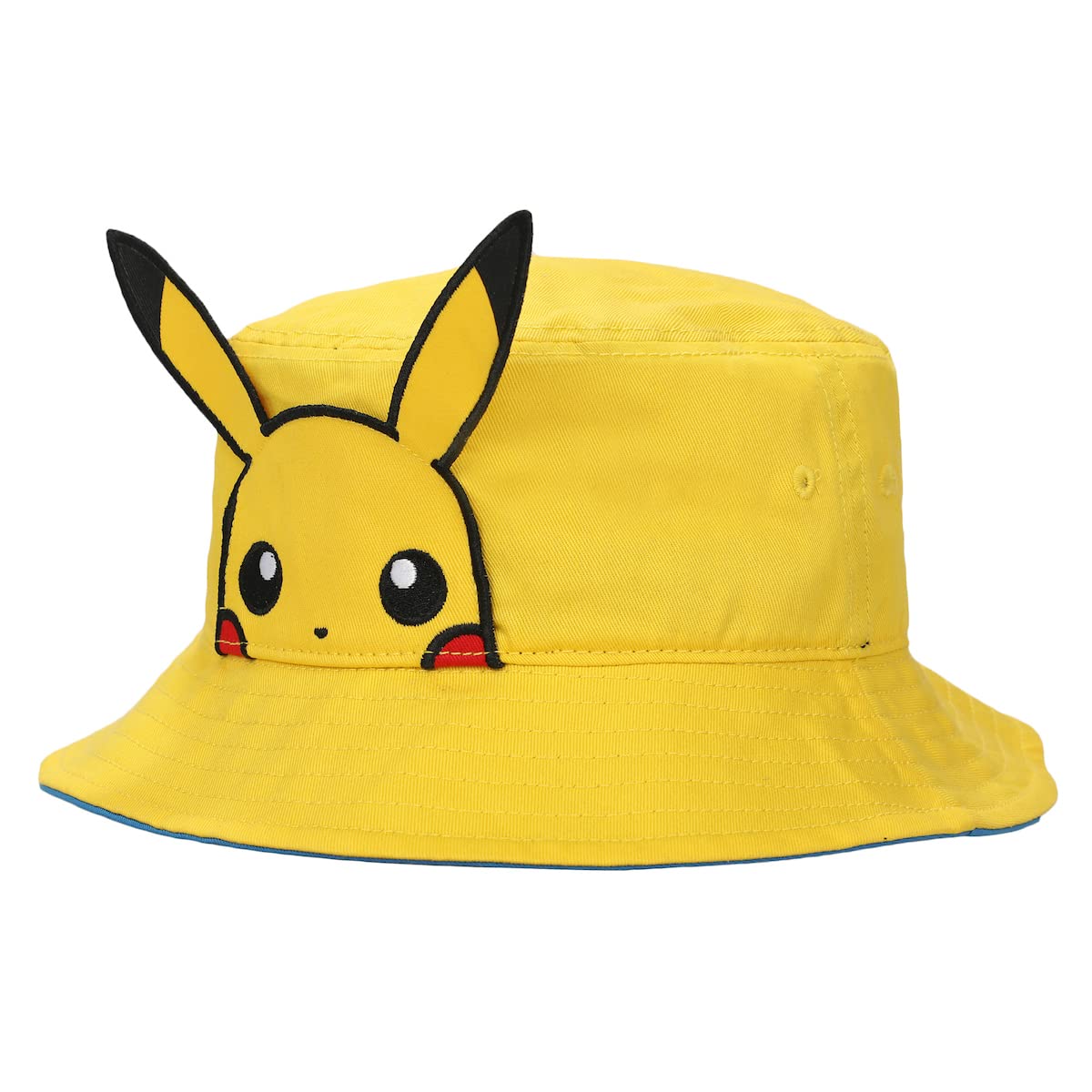 Pokemon Pikachu Big Face Unisex Adult Bucket Hat with 3D Plush Yellow