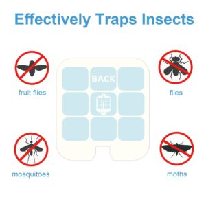 20 Pcs Refill Glue Cards Compatible with Safer Home SH502 Indoor Fly Trap and Dynatrap DT3005W Plug-in Bug Light for Flies, Fruit Flies, Moths, Gnats, and Other Flying Insects