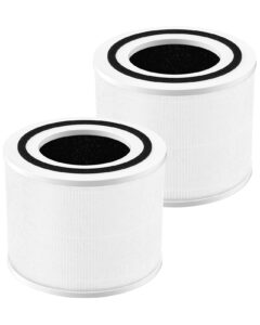 core p350 pet care replacement filter compatible with levoit core p350 air purifier, h13 true hepa, high-efficiency activated carbon, replace core p350-rf, 2-pack