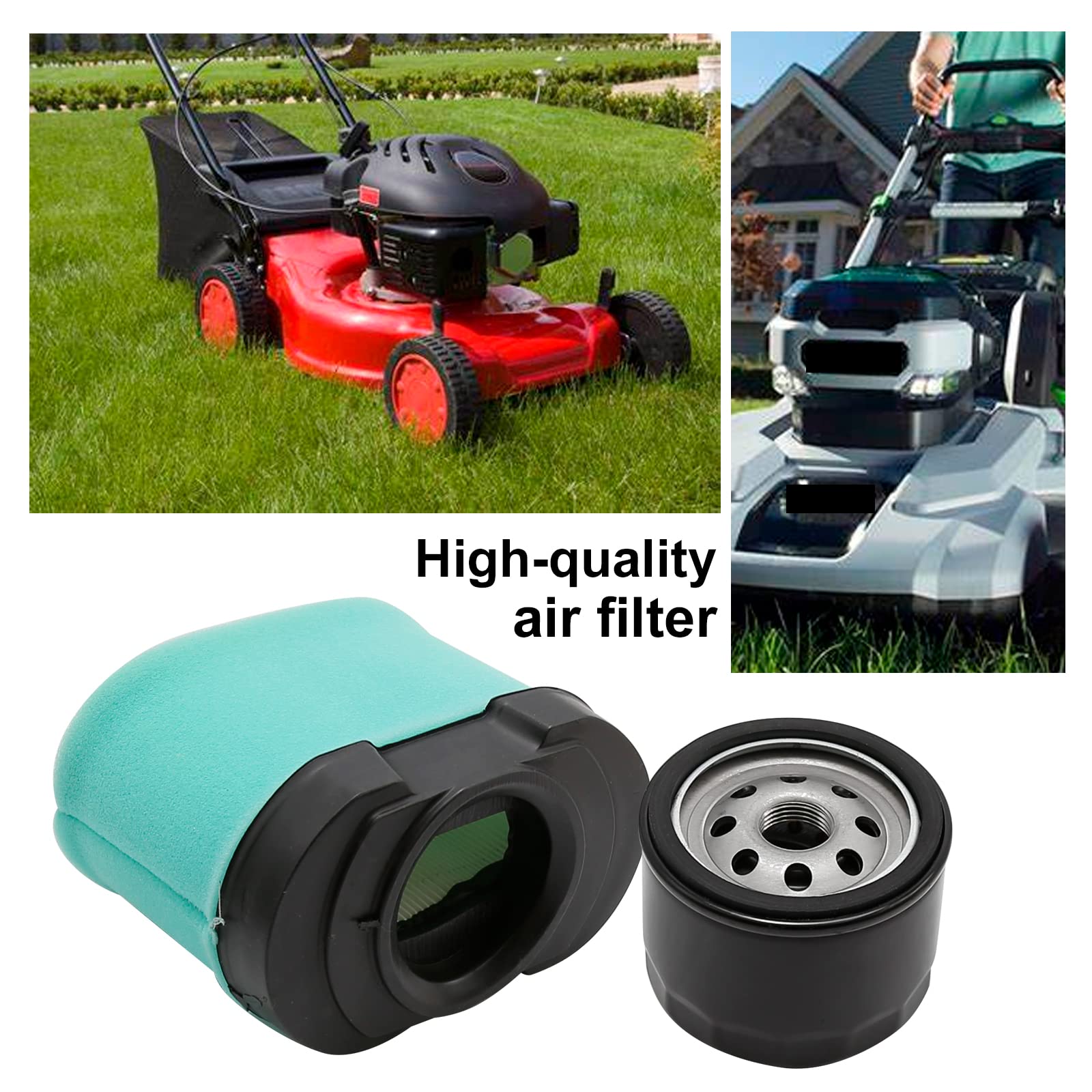 CADUFUELLY Air Filter Oil Filter Replacement for V-Twin 16HP - 27HP Engine Troy-Bilt TB2454 TB2654 Craftsman YT4000 YT4500 GT5000 GT5600 Lawn Mower Tune Up Kit, Replaces 792105 792303 492932 696854