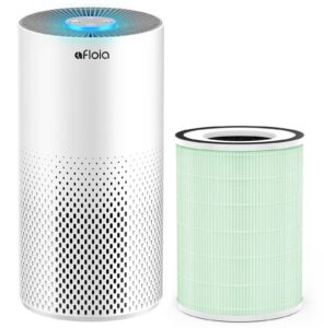 afloia air purifiers for home bedroom large room up to 1076 ft², kilo white, afloia toxin remover filter for kilo, 1 pack