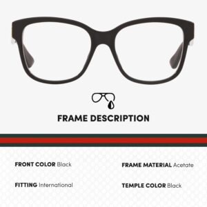 Gucci GG0038ON Designer Fashion Eyeglasses: Classic Square Shape Eyeglasses Frame Eyewear with Luxury eSHADES Kit - Embrace Sophistication and Elegance