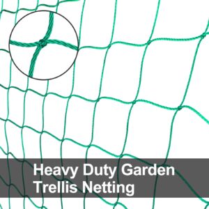 HOECMRHP Trellis Netting, Heavy-Duty Garden Grow Netting for Climbing Plants, Outdoor Indoor Net for Cucumber, Tomatoes, Beans, Clematis, Fruits & Vegetables, Climbing Vining Plants (8.2' x 6.6'Ft)