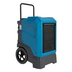 mounto 310 pints lgr commercial dehumidifier with built-in pump and drain hose – portable, heavy-duty dehumidifier with wheels for basements, garages, home, and job sites (blue)