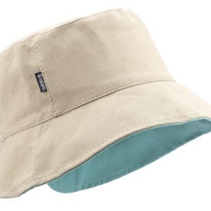 Taidor Ponytail Sun Bucket Hats for Women Beach Cap Fisherman Hat Beige