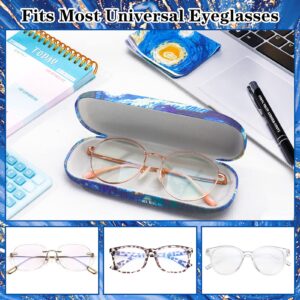 BOUMUSOE 3 Pack Hard Eyeglass Case, Protective Hard Shell Glasses Case with Cleaning Cloth Portable Eyewear Case for Women Men