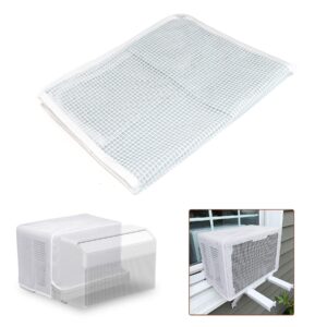 bjade's window ac cover for u-shaped window air conditioner unit,mesh design outdoor ac covers,dustproof & windproof outside window ac protection cover