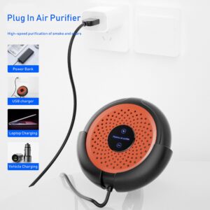 Car Ionizer Air Purifier,Timeage USB Air Ionizer for Bedroom, Desk, Car, Office,Travel,and Smoker, With Plasma Ionic Tech to Eliminates Smoke & Odor