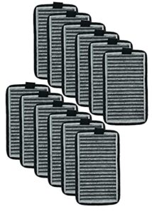 nispira dstx 2.0 air purifier carbon hepa filter replacement | compatible with clarifion plug in air ionizer | remove smoke, pet dander, odor | pack of 12