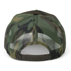 Happy Dad Trucker Hat, Camo, Trendy Mens Hats with Breathable Mesh Back, Adjustable Snap Closure, Birthday Gifts for Men and Women, Snapback Cap