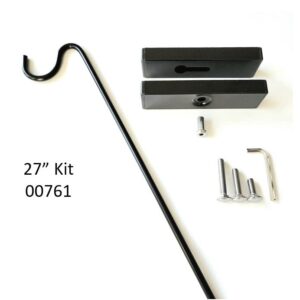 Long Hook Kits Ideal for Bird Feeders, Lighter Flower Baskets, Chimes, etc. for Vertical Spindled Deck Railings Only (27" Upright) Heavy Duty Hanger