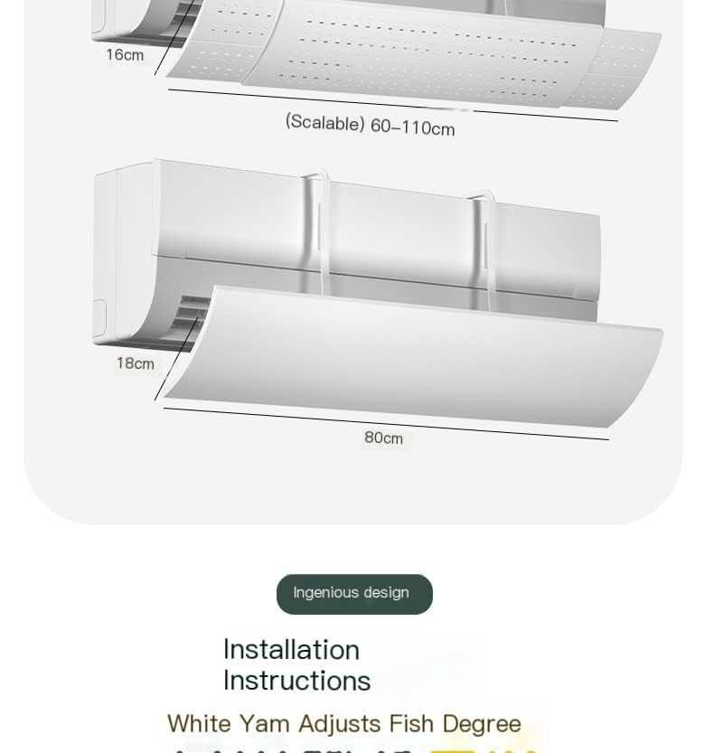 3 In 1 Adjustable Air Conditioner Deflector,Universal Retractable Anti Direct Blowing Retractable Air Conditioner Shiel,Anti Blast Baffle Wind Direction Telescopic Registers