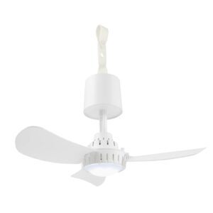 treva rechargeable 15 in canopy fan easy to assemble portable ceiling fan for your outdoor canopy tent and gazebo, remote control, 2 speed setting with led lighting no tools required