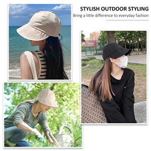 Sun Hats for Women, Summer Beach Sun Hat for Women Wide Brim Visor Fedora Cap UPF50+