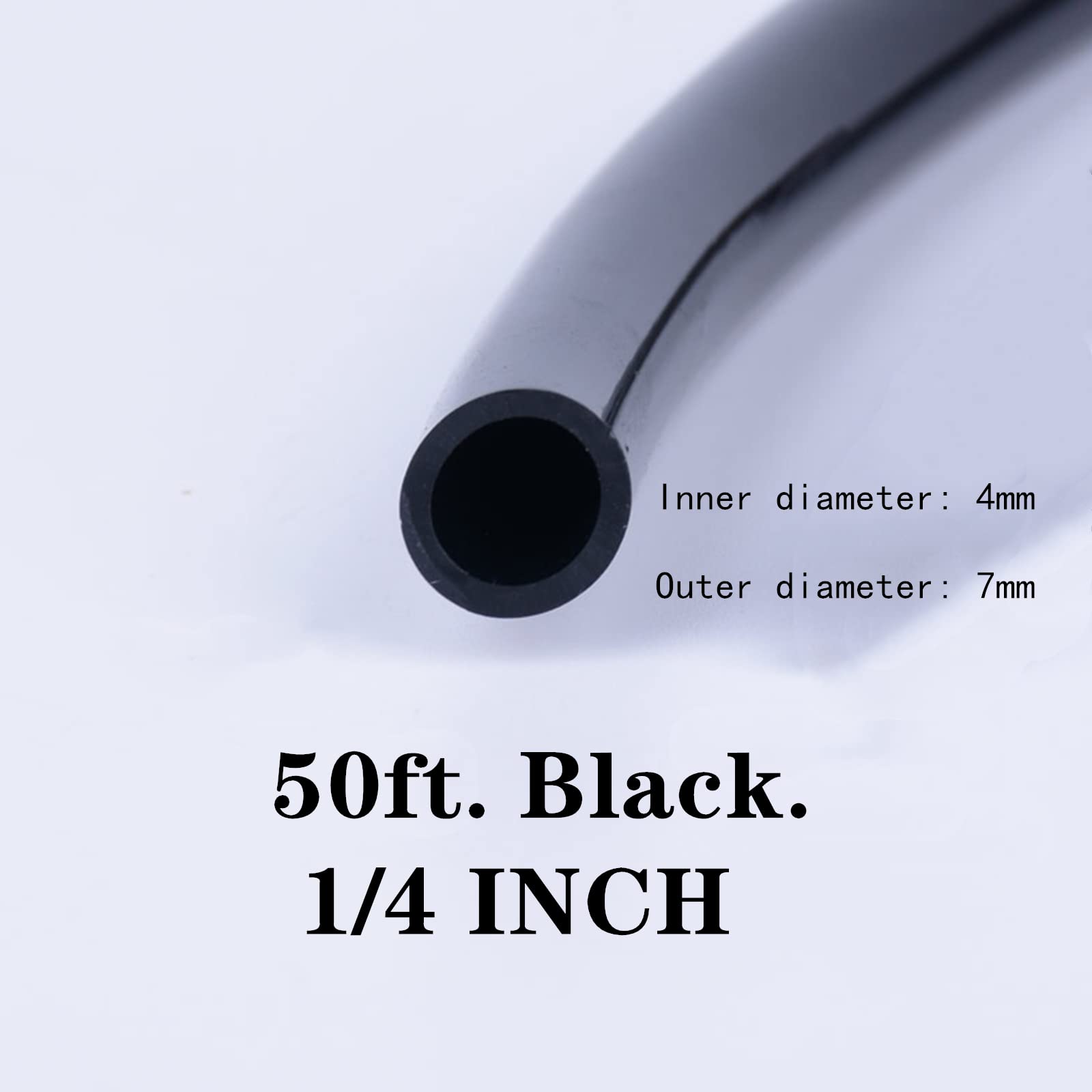 50ft 1/4 inch Drip Irrigation Tubing, Blank Distribution Line Water Hose Garden Watering Tube for Garden Irrigation System