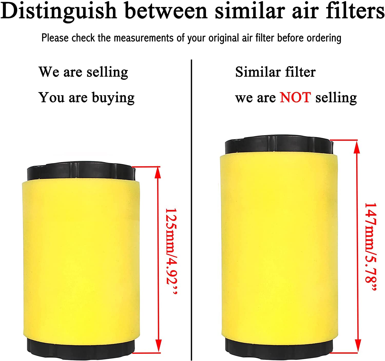 Air Filter Oil Filter Tune Up Kit for Troy-Bilt 13AT91KT066 17ADCACT066 13AA92KP066 13AM77KS066 TB1942 TB2246 TB2350 TB2450 TB42 Pony Lawn Tractor