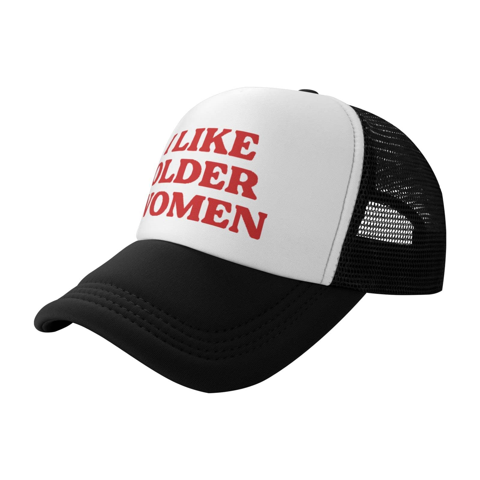 Piuuixe I Like Older Women Funny Baseball Cap Trucker Hats Sports Hat Men Women Black