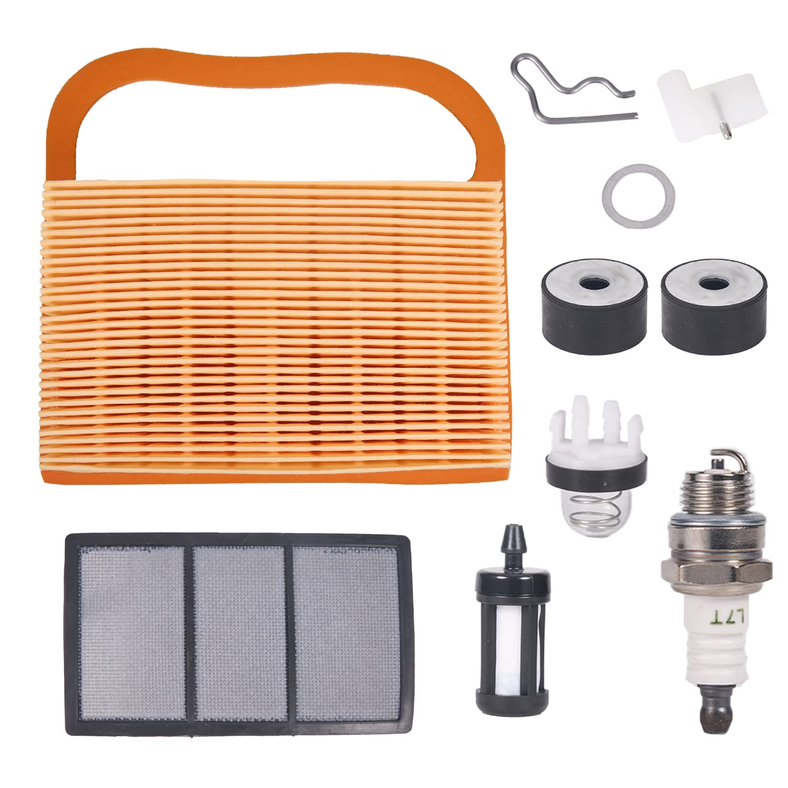 Mikatesi 4238 140 4401 Air Filter Pre Cleaner & Rubber Buffer Foot Tune Up Kit for STIHL TS410 TS410Z TS420 TS420Z Concrete Cut Off Saw Replace Parts 4238-140-1800 with Starter Recoil Pawl Kit