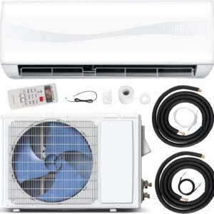 GLACER 12000BTU Mini AC Split-System, 20 SEER2 Ductless Air Conditioner w/Pre-Charged Condenser, White (12000BTU, 115V, 20 SEER2)