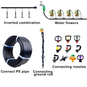 50ft 1/4 inch Drip Irrigation Tubing, Blank Distribution Line Water Hose Garden Watering Tube for Garden Irrigation System