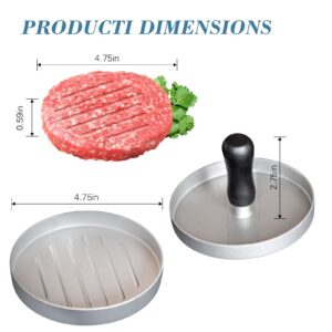 QUINGLU Burger Press 100 Patty Papers, Non-Stick Hamburger Press Patty Maker, Meat Beef Cheese Burger Maker, Veggie Burgers Sausage Patties Crab Cakes Patty Maker for Outdoor Camping