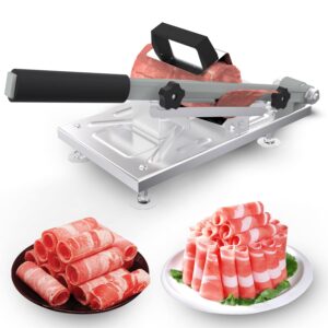 koconic stainless steel food slicer,manual frozen meat slicer beef and mutton roll meat cleavers machine for home cooking of bbq hot pot