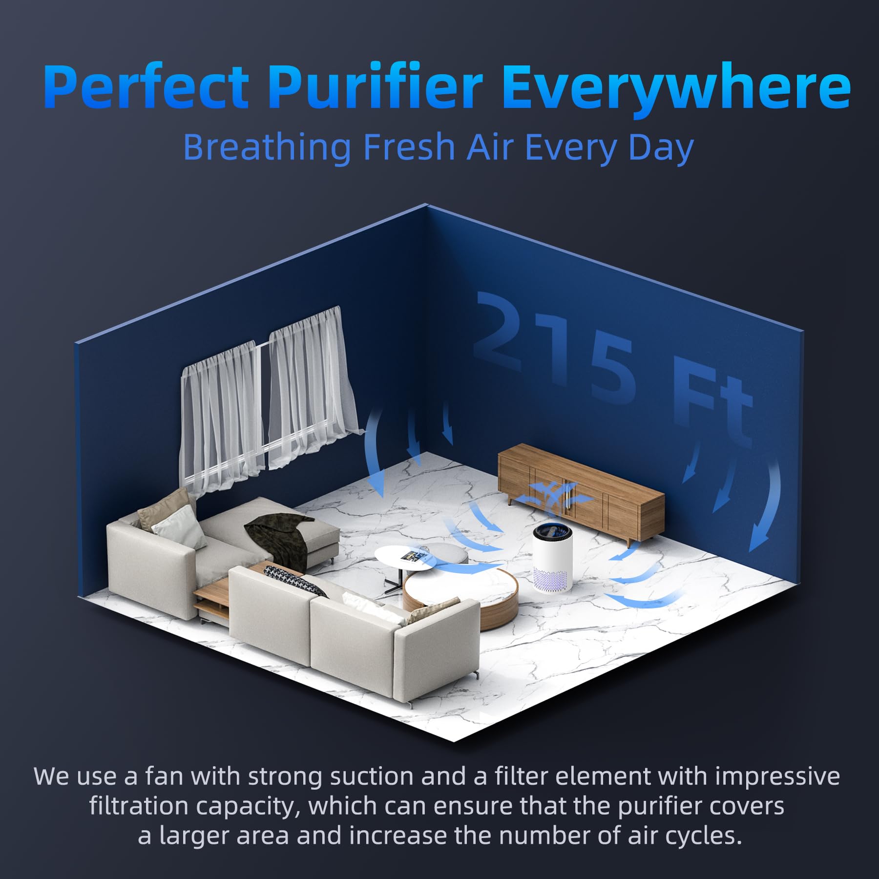 AROEVE Air Purifier with Three Filter(One Basic Version & Two Pet Dander Version)