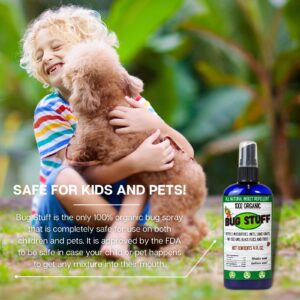 Bug Stuff All Natural Bug Spray | Keeps All Flying & Biting Insects Away | Bug Spray for Children & Pets | Made from 100% Organic Ingredients | 4 FL OZ Spray Bottle