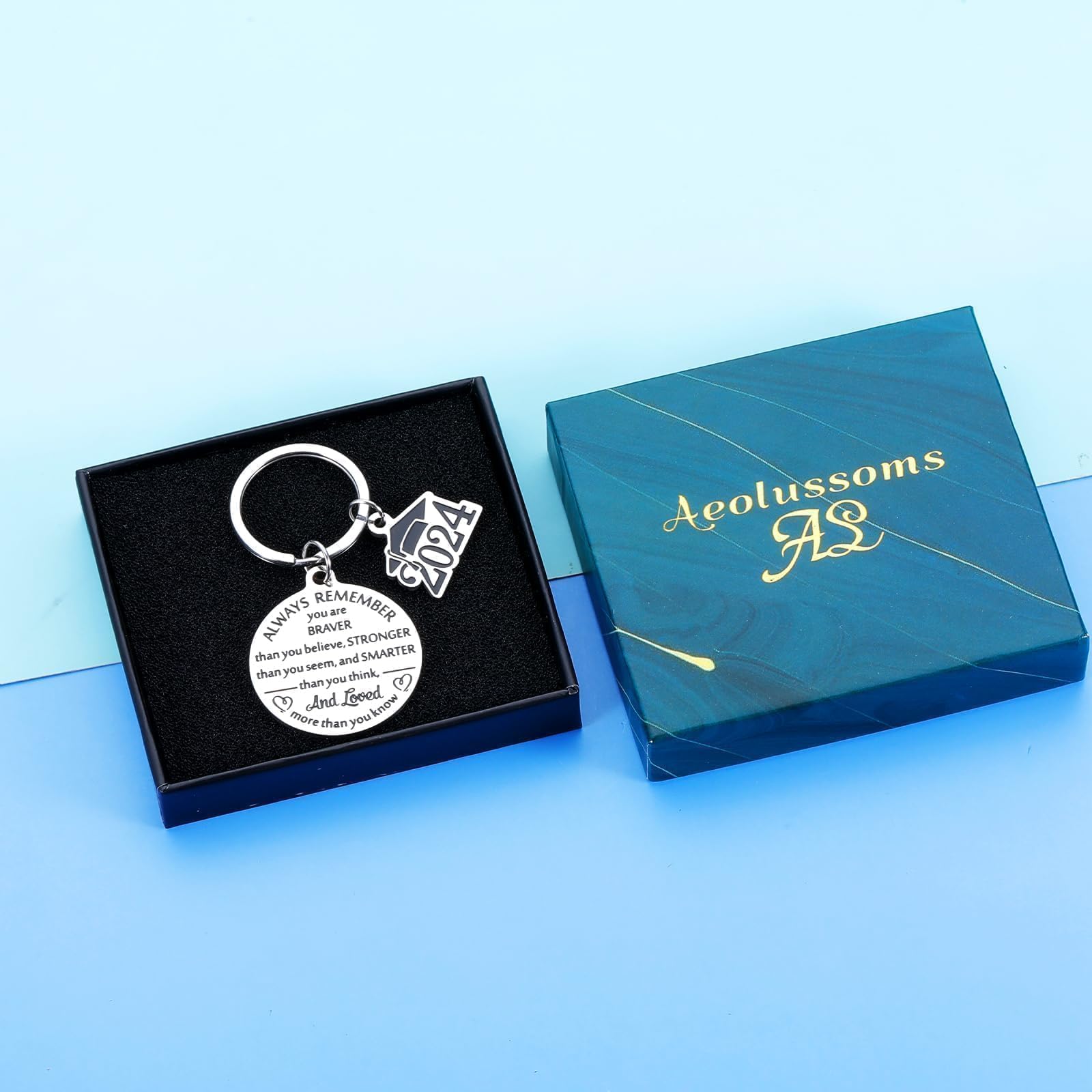 Senior Year 2024 Graduation Gifts for High School Senior Inspirational Graduation Gifts for Him Graduation Gifts for Her College Student Keychain Gifts for Children Son Daughter Grandson Granddaughter