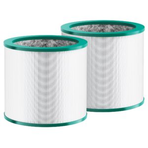 dyson air purifier filter replacement, morento air purifier filter replacement for dyson tower purifier pure cool link tp01, tp02, tp03, bp01, am11, compare to part 968126-03 (2 pack)