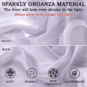 Ladiery Silky Shawls and Wraps for Evening Dresses: Women Sheer Soft Bridesmaid Wedding Formal Party Organza Shawl