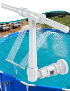 pool fountain for above and in-ground pools, adjustable dual spray waterfall sprinkler cooler for pool, swimming pool spa water fountain, high-pressure pool spray fountain