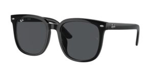 ray-ban rb4401d square sunglasses, black/dark grey, 57 mm