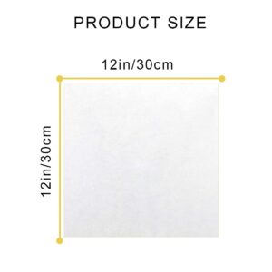 Yuyouqu 50 Pcs 12 x 12 Inch Square Parchment Paper Baking Sheets, Parchment Sheets for Baking Cake, 12'' Wax Paper Squares Deli Paper Sheets for Food Basket Liners White