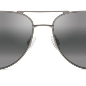 Maui Jim Men's and Women's Walaka Polarized Aviator Sunglasses, Matte Titanium/Neutral Grey, Medium