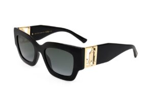 jimmy choo nena/s black gold/dark grey shaded 51/21/145 women sunglasses