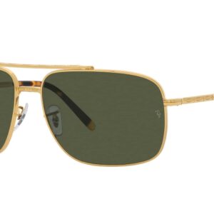 Ray-Ban RB3796 Square Sunglasses, Legend Gold/Green, 62 mm