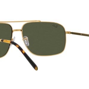 Ray-Ban RB3796 Square Sunglasses, Legend Gold/Green, 62 mm