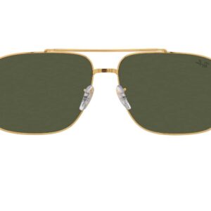 Ray-Ban RB3796 Square Sunglasses, Legend Gold/Green, 62 mm