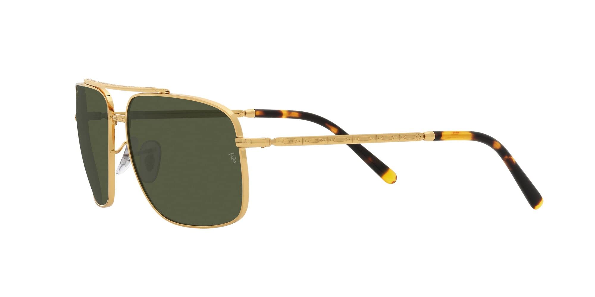 Ray-Ban RB3796 Square Sunglasses, Legend Gold/Green, 62 mm