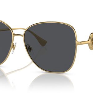 Versace Woman Sunglasses Gold Frame, Dark Grey Lenses, 60MM