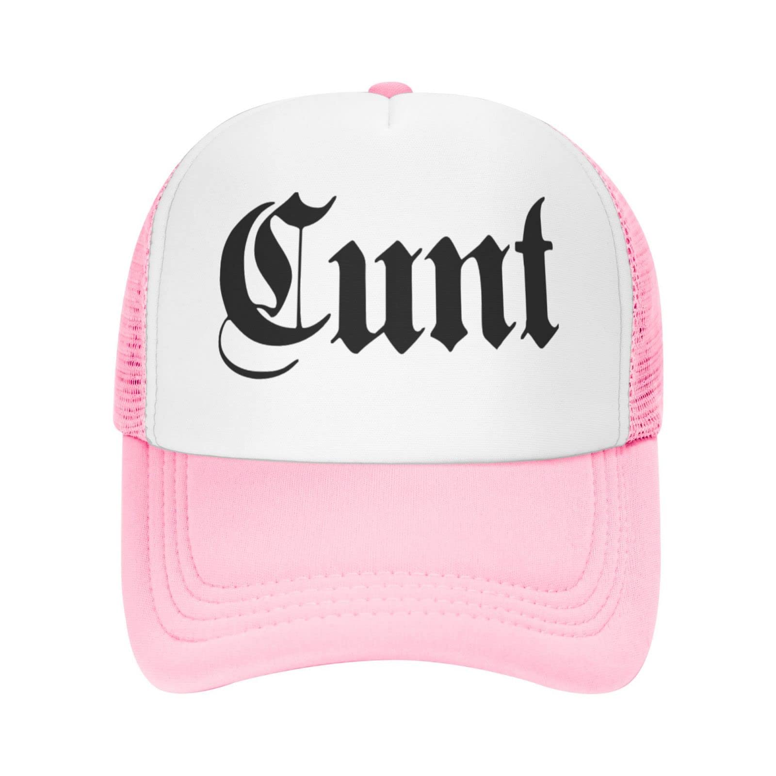 Piuuixe Cunt Funny Baseball Cap Trucker Hats Sports Hat Men Women Pink