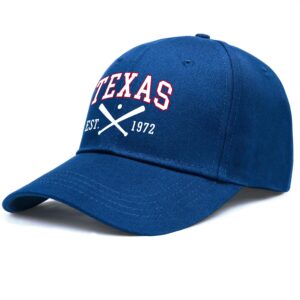 Chsetes Texas Hat Men Women Embroidered Snapback Trucker Hat Adjustable Snapback Baseball Cap Youth Golf Hats Blue Apparel Fans Gifts