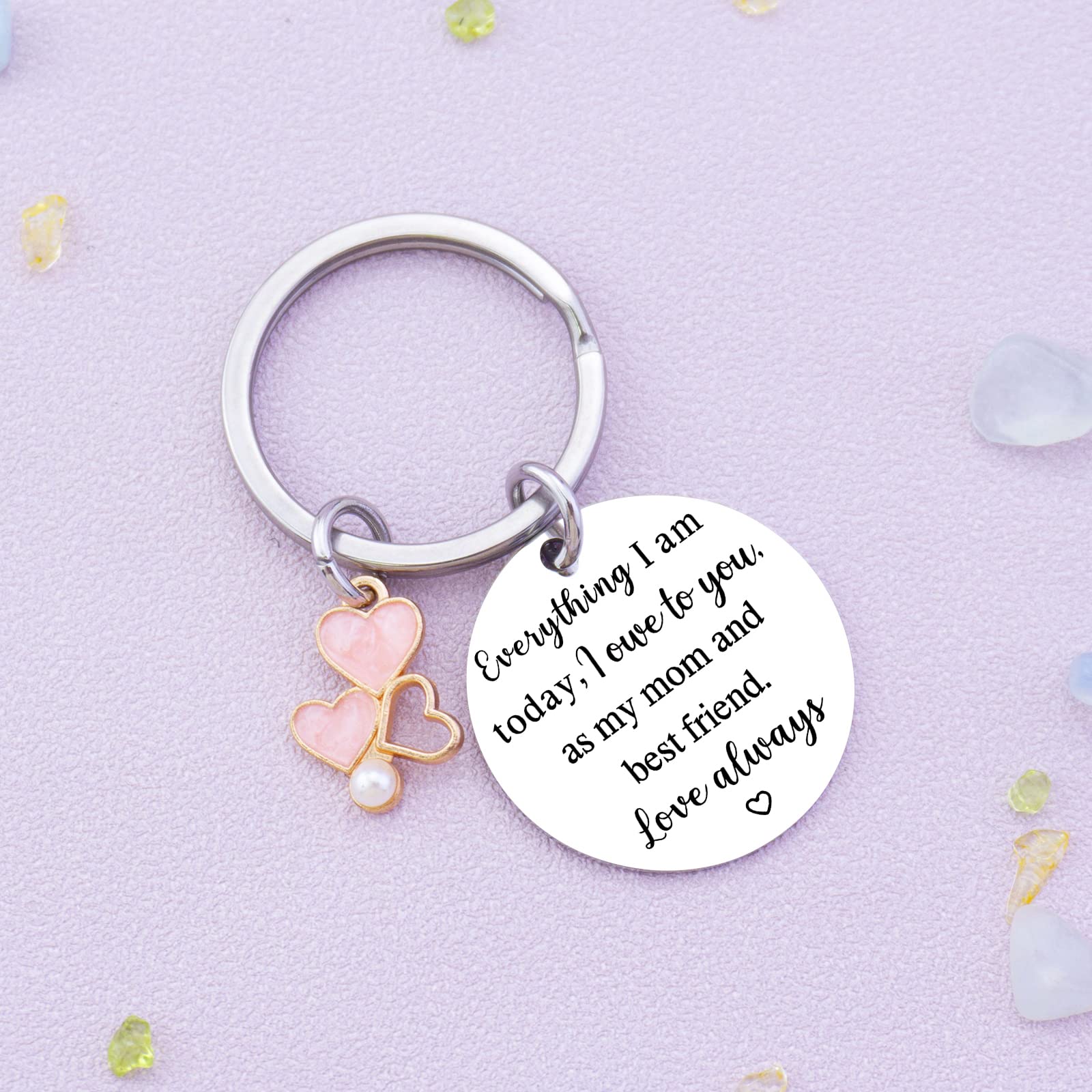 Mom Keychain Gifts from Daughter Son - Remember I Love You Mom Mother's Day Birthday Christmas Gift for Mother and Stocking Stuffer