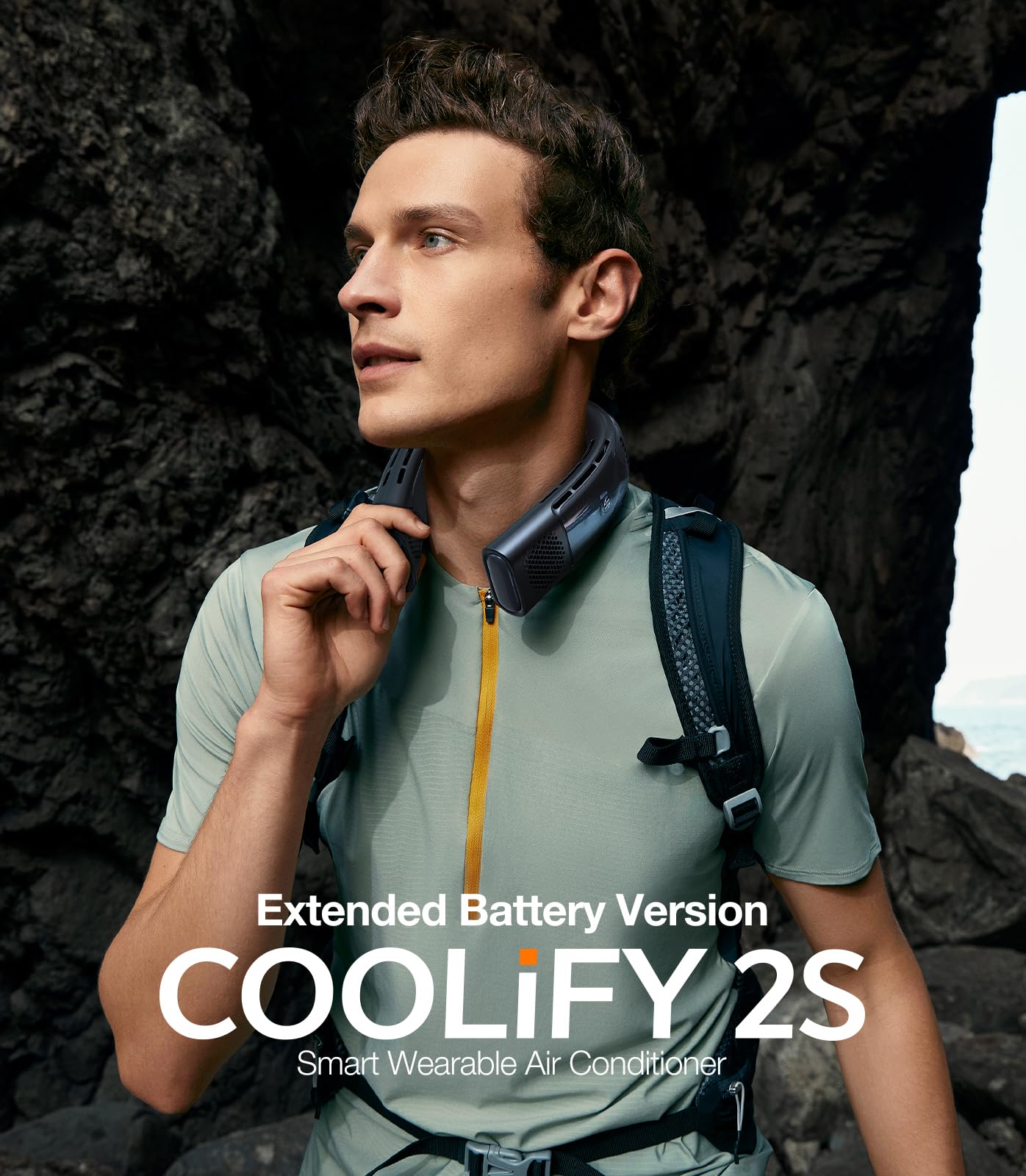 TORRAS COOLiFY 2S【Extended Battery Version】 Neck Air Conditioner 【28 Hrs Cooling】, Portable Personal Cooler Neck Fan, App Control Rechargeable Neck Fans that blow cold air for travel