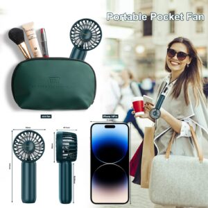 VEMONT Handheld Fan, Mini Portable Hand Fan with 2500mAh Rechargeable Battery,Personal Pocket Hand Held Fan with 3 Speeds(3-10H Working Time),Super Small Size Fans perfect for Outdoor Travel Camping