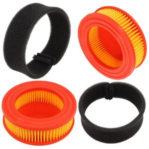 toprepair 2pcs air filters for 951-14628 751-14628 walk behind mowers 1t65dt 1t65lh 5t65ru 5t65rub 140cc engine mtd rm130 rm105 11a-02sb700 troy bilt tb105 tb115 tb170 lawnmower