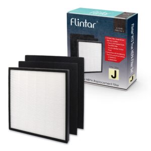 flintar flt5900 h13 true hepa replacement filter j, compatible with germ guardian germguardian air purifier ac5900wca and ac5900wdlx, 1-pack